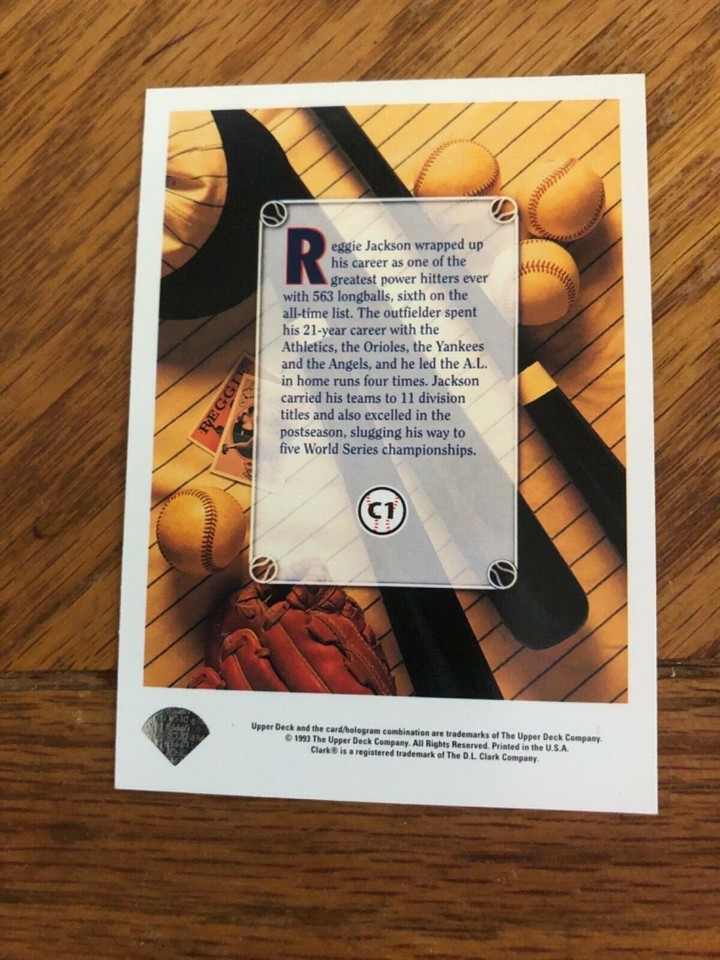 Reggie Jackson 1993 Upper Deck Clark Bar #C1 | eBay