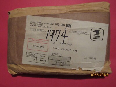 "UNOPENED" !!! 1974 US MINT SETS !!!! **** ORIGINAL SHIPPING PACKAGE ...