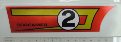 Sears Screamer 2 chain guard decal Red-Gold | eBay