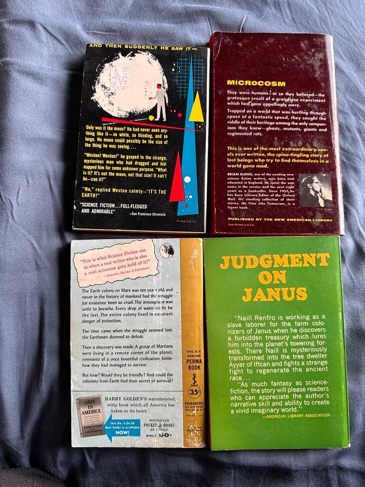 Ace Double Books Vtg 1960-1971 Paperback Lot of 4 Sci Fi 1 Western #S ...