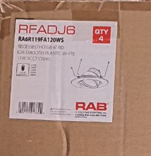RAB 6" 11 WATT LED GIMBAL RETROFIT DOWNLIGHT - DIMMABLE - 4 PACK | eBay
