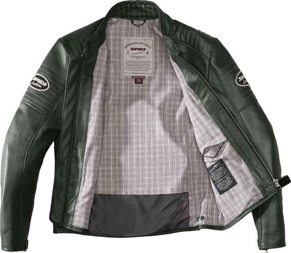 Handmade Spidi Biker Leather Jacket Cowhide Leather Jacket Moto Zipper ...