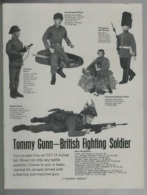 1966 TOMMY GUNN advertisement from Britain UK version of GI Joe print ...