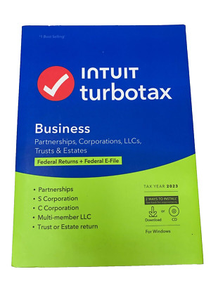 2023 TURBOTAX Business FEDERAL Windows CORPORATIONS LLCs ESTATES / OPEN ...