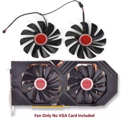 XFX RX 580 590 RX580 RX590 Set Fan For GPU Card Cooling FDC10U12S9-C | eBay