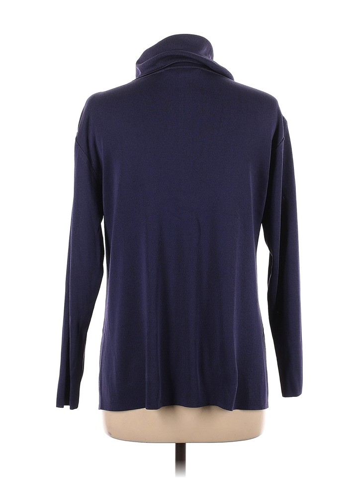Misook Women Blue Turtleneck Sweater L Petites | eBay