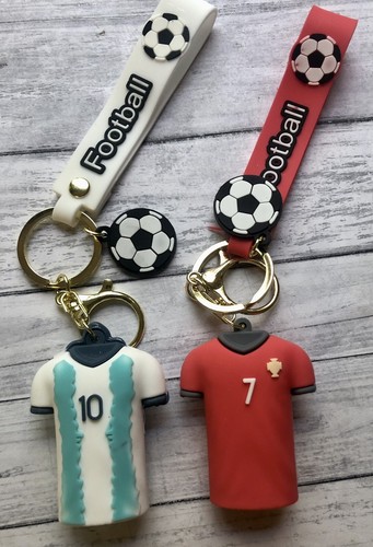 Messi & Ronaldo Soccer Jersey 3D Keychain Keyring | eBay