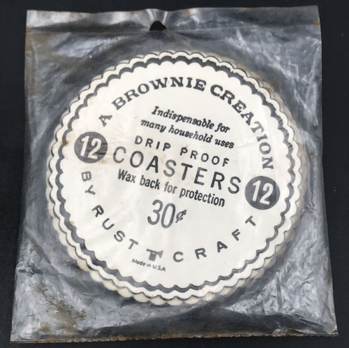Sealed 12 Rust Craft Coffee Time Drip Proof Coasters Brownie Creation 3 ...