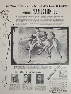 Original 1951 Print Ad Playtex Girdle Pink Ice Hygiene Advertisement ...
