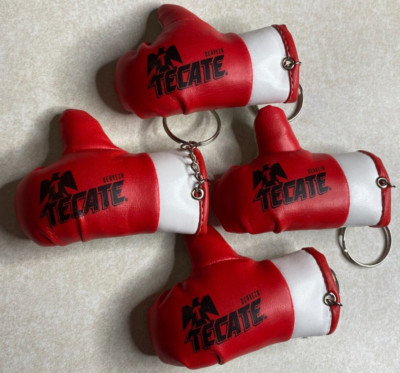 Lot of 4 Boxing Glove keychain Fob Tecate Cervesa Mexican Beer ...
