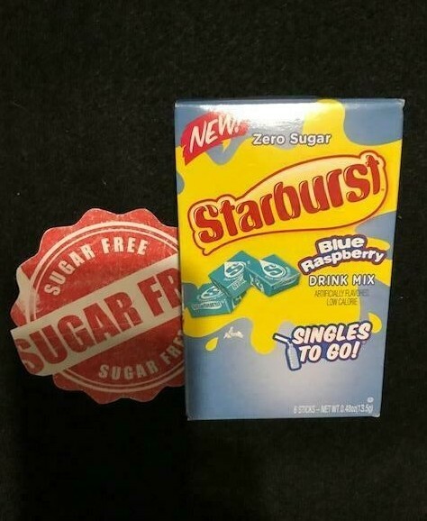 STARBURST Sugar Free Singles To Go {1 Box/6 Packets} BLUE RASPBERRY | eBay