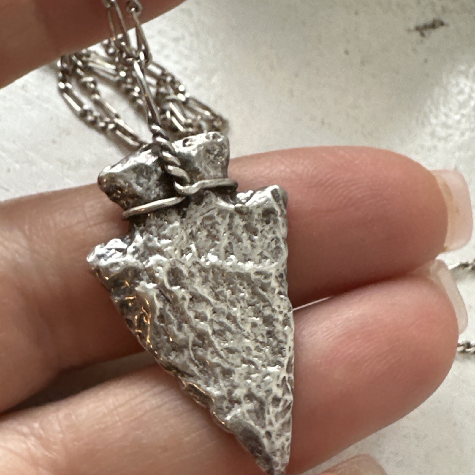 24 Inch Faux Arrowhead Sterling Silver Mexico Taxco N… - Gem