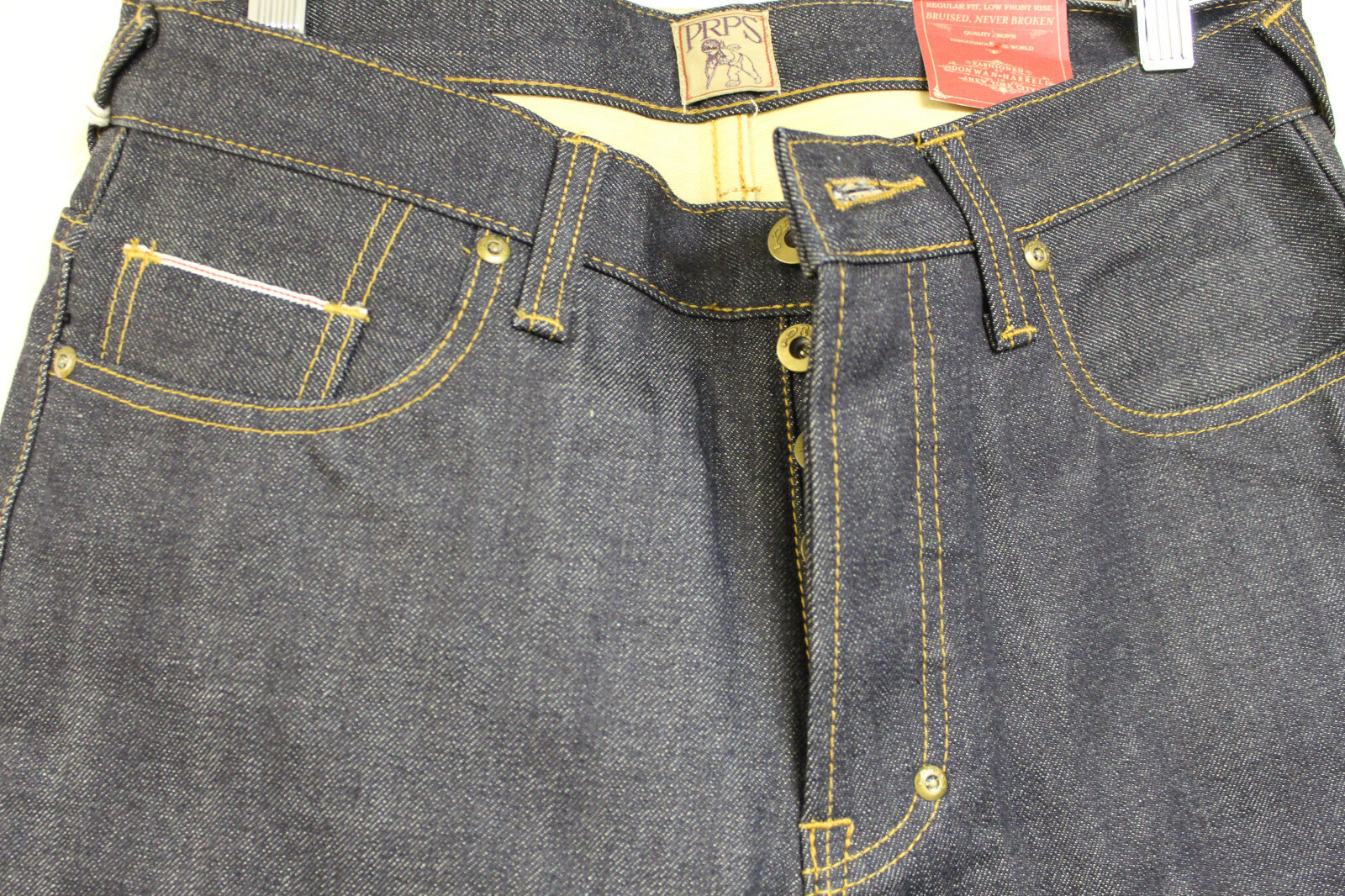 PRPS Goods & Co. Mens Barracuda Selvedge Denim Low Front Rise Jeans ...