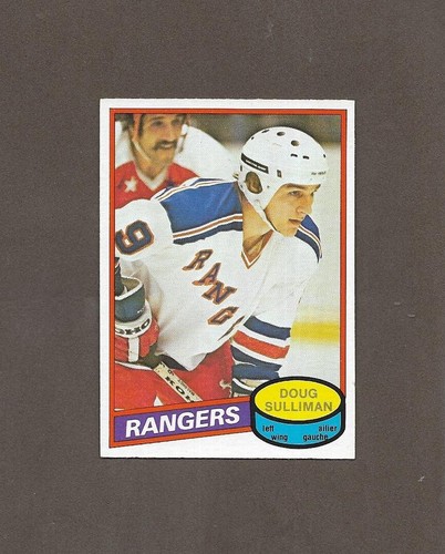 1980-81 OPC 306 Doug Sulliman ROOKIE RC NY RANGERS O Pee Chee High ...
