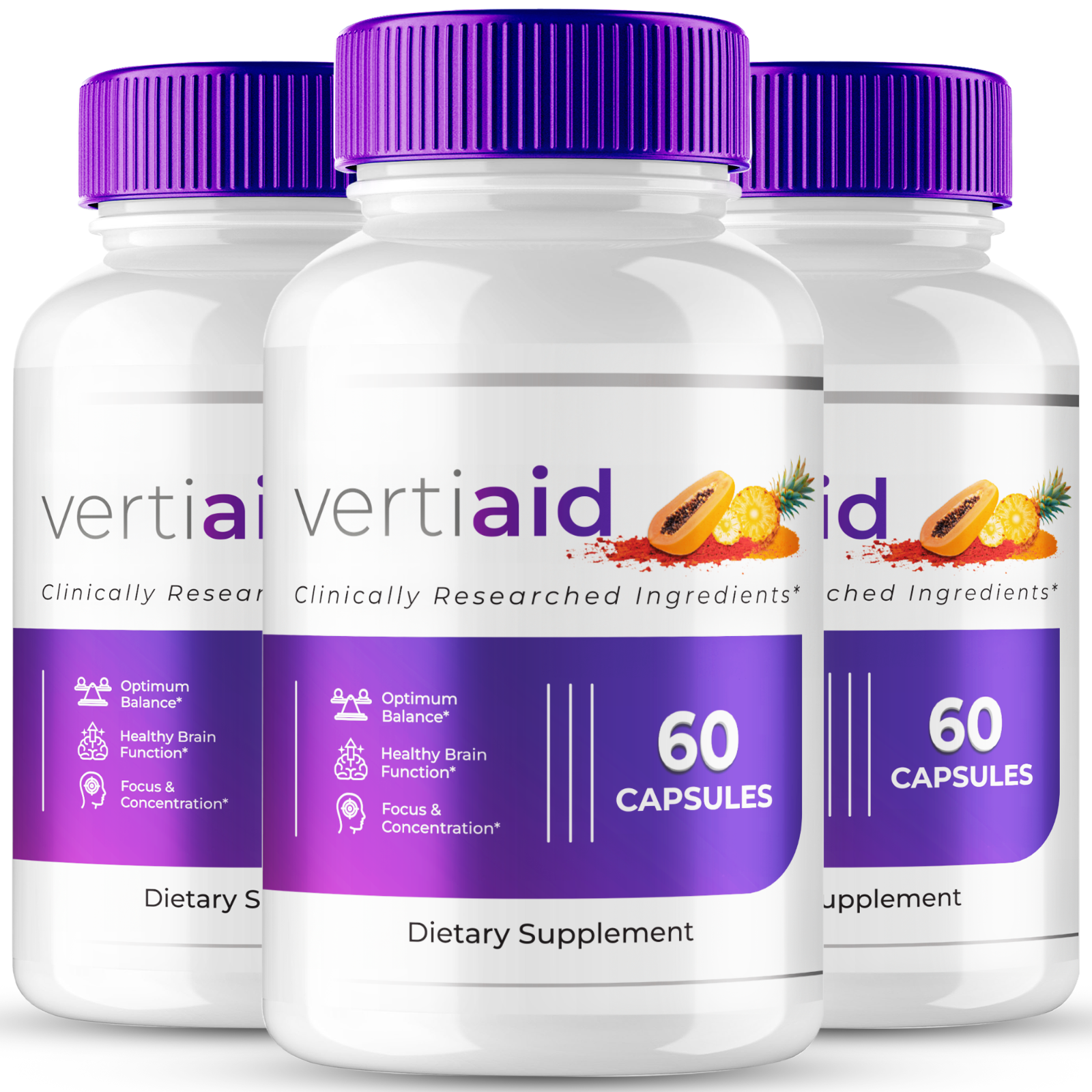 (3 Pack) VertiAid Capsules, Official Verti Aid Brain and Memory Supplement Pills | eBay