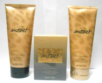 Avon Instinct for Her Perfume 1.7 fl oz Shower Gel & Body Lotion 6.7 oz ...