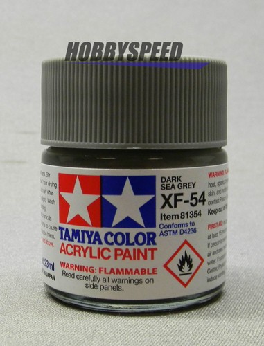 TAMIYA XF-54 ACRYLIC PAINT DARK SEA GREY 23ml bottle model scenery ...