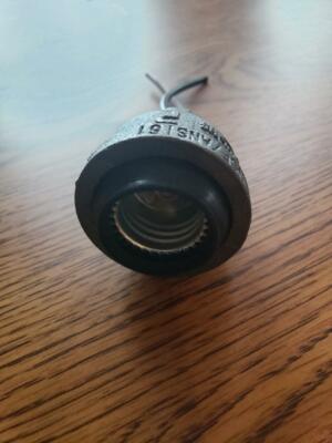 industrial iron pipe lamp light socket | eBay