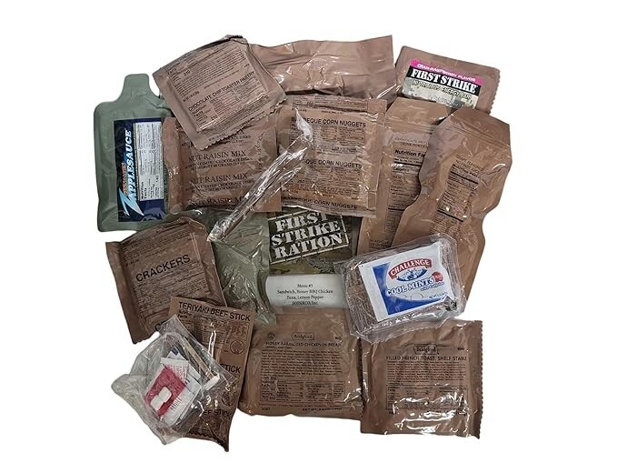 First Strike Rations [FSR CHOOSE MENU 1-9 24-hr Ration MRE INSP TEST ...