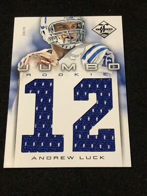 2012 Panini LIMITED Football ANDREW LUCK ROOKIE PATCH #d 21/99, Colts ...
