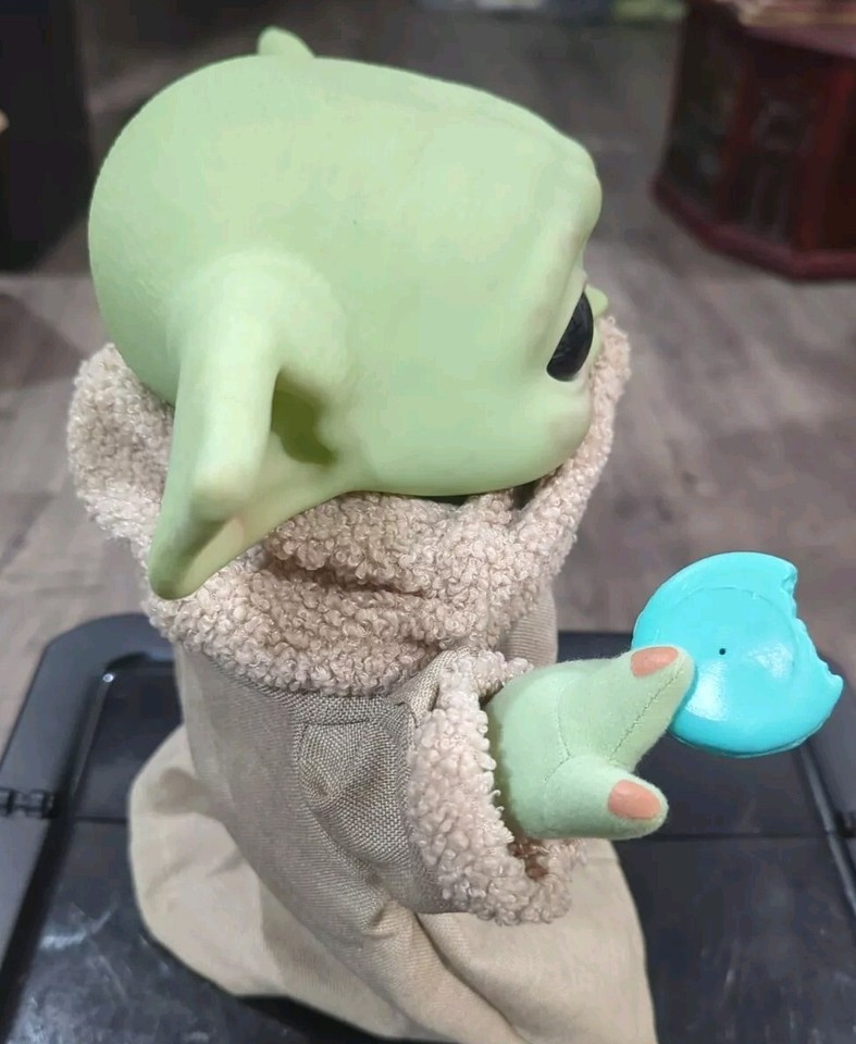 Star Wars Mandalorian Baby Grogu Eating A Macaron Doll | eBay