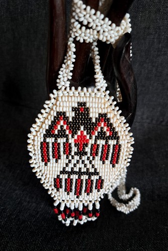 Vintage Native American Southwestern Seed Bead Beaded Necklace ...