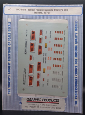 MicroScale | No. MC-4159 | HO Yellow Freight Tractor/Trailer Decals | eBay