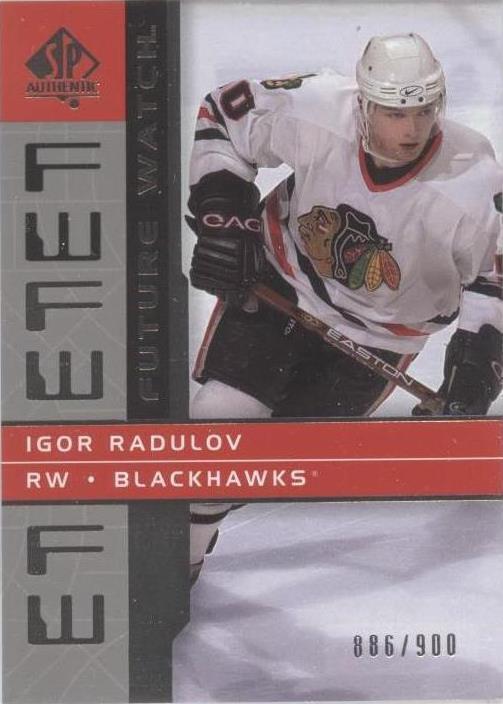 2002-03 SP Authentic - Future Watch Igor Radulov #202 /900 (RC) for ...