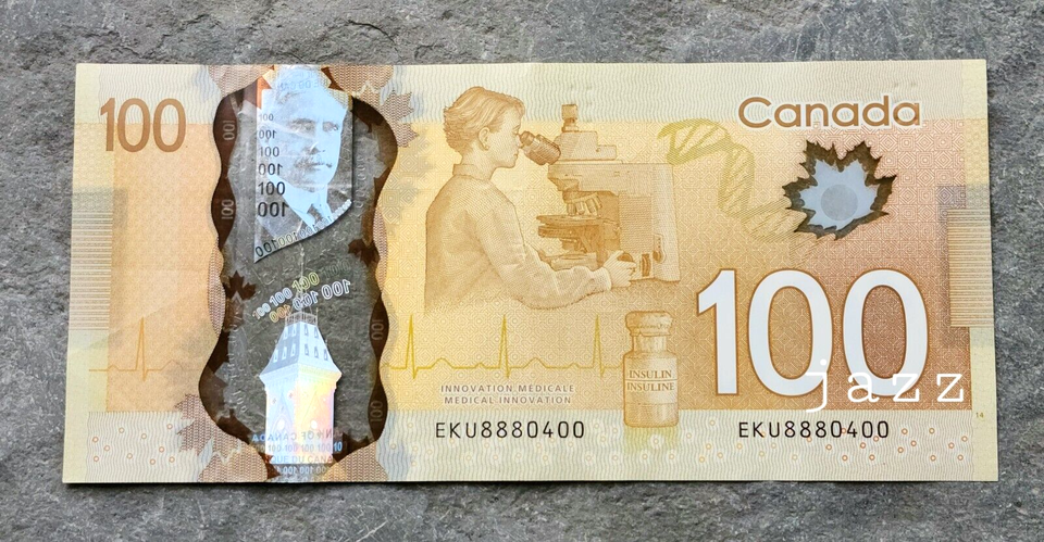2011 Canada Banknote $100 Dollars Polymer P# 110a Macklem/Carney ...
