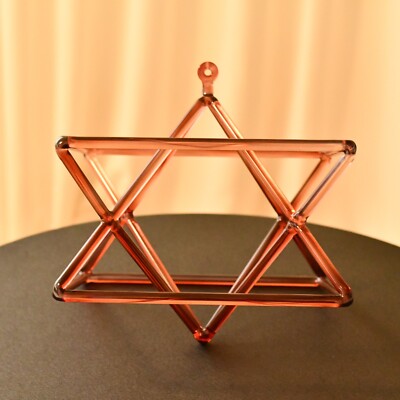 TXTone Crystal Singing Merkaba Pyramid 6" Red Quartz With Carrying Case ...