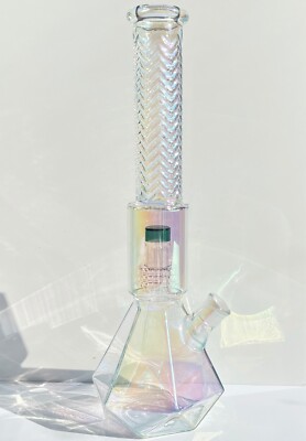 15.5'' Glass Bong Big Capacity Polygon Water Pipe Thick Smoking Hookah ...