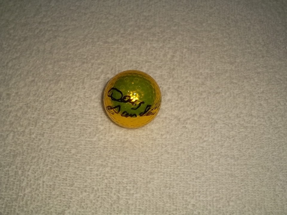Doug Sanders Hand Signed Gold Chromax Golf Ball Proof Autograph PGA | eBay