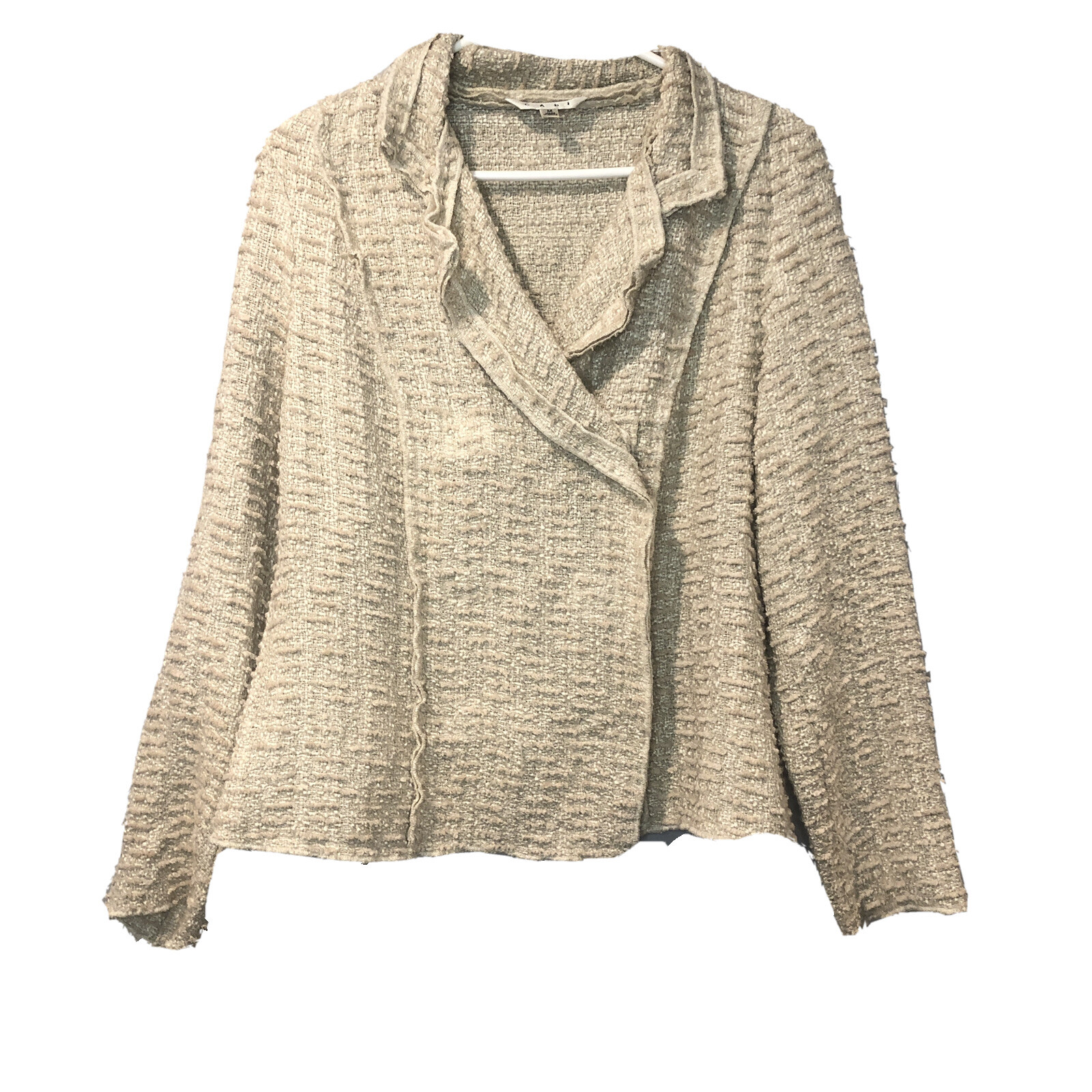 CAbi Estate Jacket Chenille Blazer Style 985 Snap Up Wheat Cream Women ...