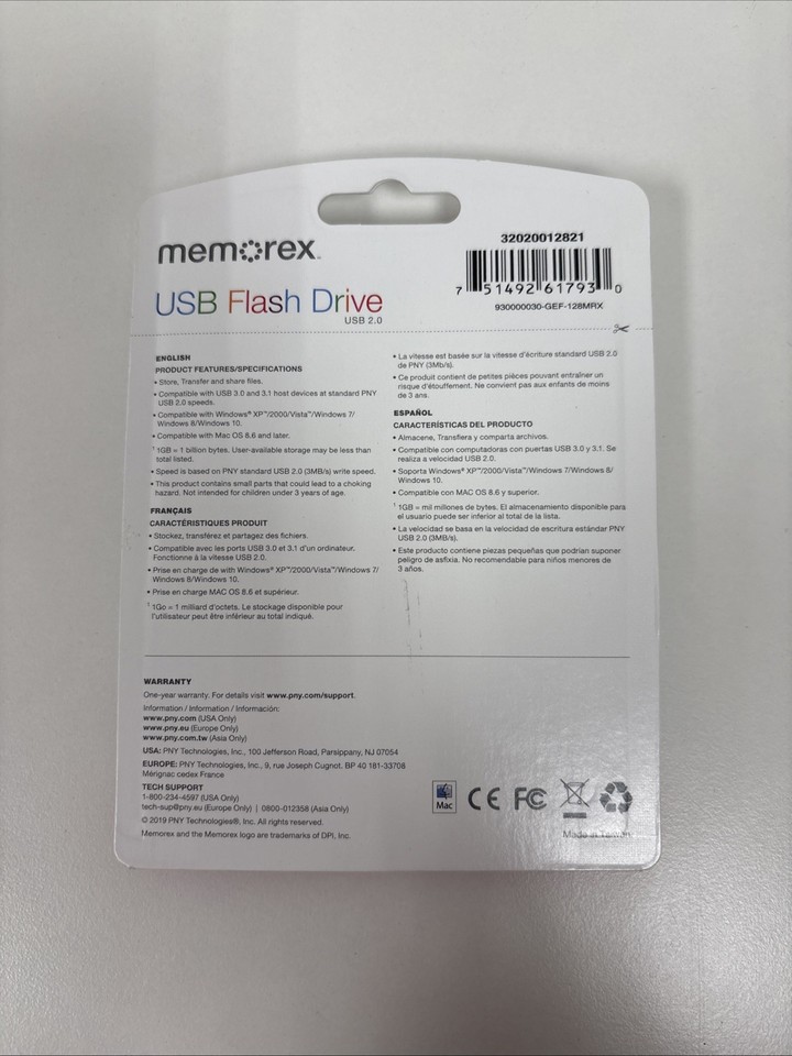 Memorex 128GB Flash Memory Drive USB 2.0 Red | eBay