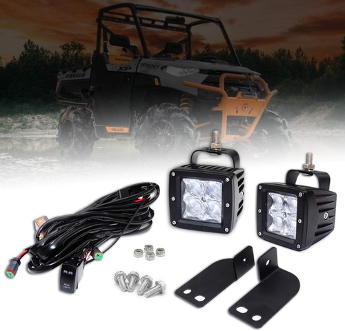 3" 20W LED Reverse Lights & Rear Roof Pillar Polaris Ranger Rear Light ...