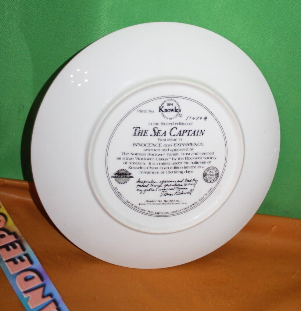 Norman Rockwell The Sea Captain Knowles Collector Plate First Issue ...