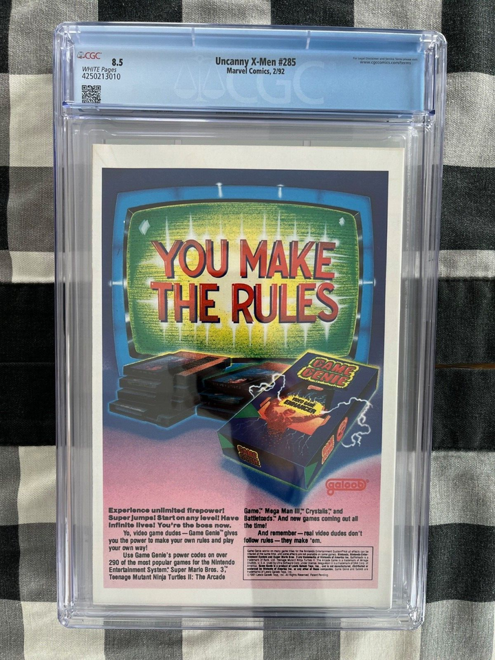 1992 UNCANNY X-MEN #285 1ST APP MIKHAIL RASPUTIN MARVEL CGC 8.5 WP ...