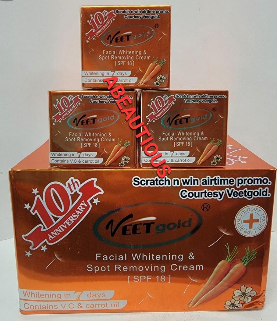 Veet Gold Whitening Spot Removal Carrot Face Cream (2 PIECES) for sale ...