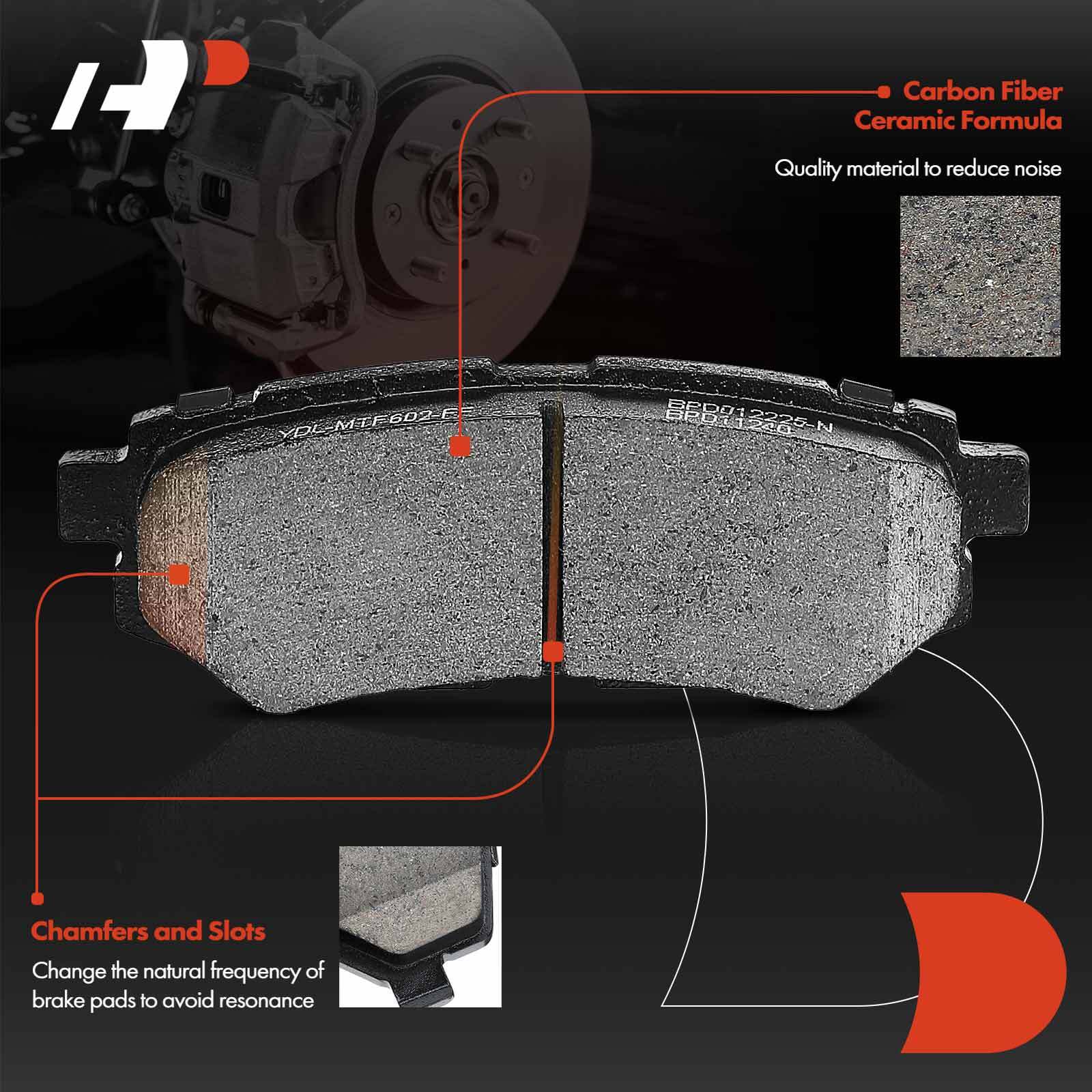 Rear Drilled Brake Rotor + Ceramic Pad for Subaru Tribeca 08-14 B9 ...