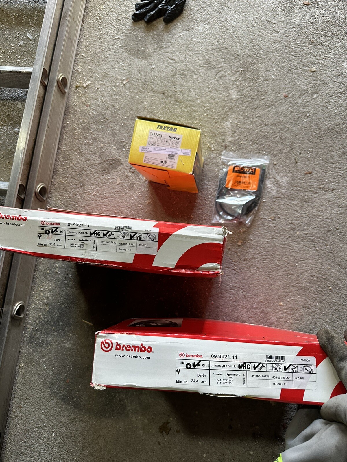 Disc Brake Rotor-xDrive50i Front Brembo 09.9921.11 (2)Rotors n Textar ...