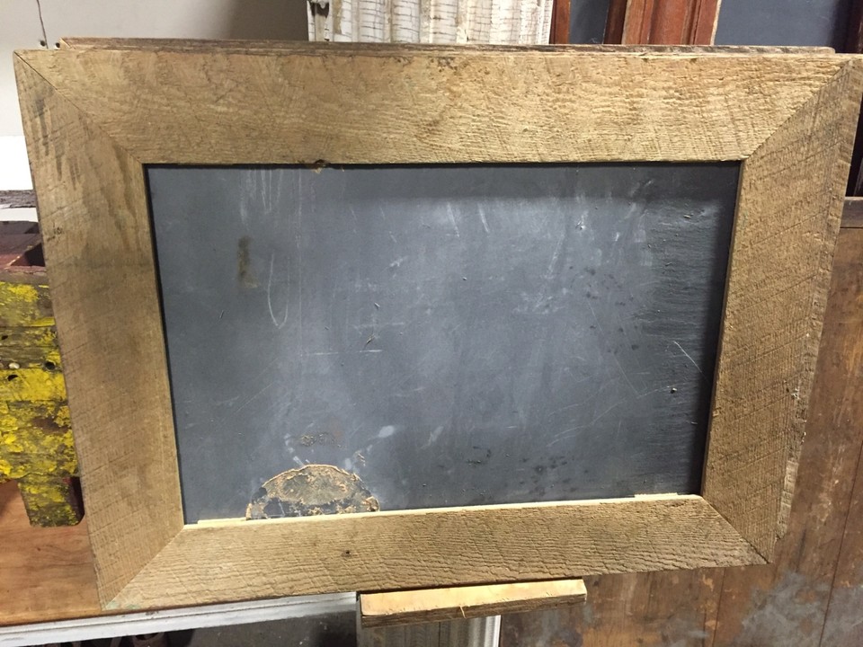 REPURPOSED chestnut BEADBOARD framed w/slate chalkboard insert CHEESE ...