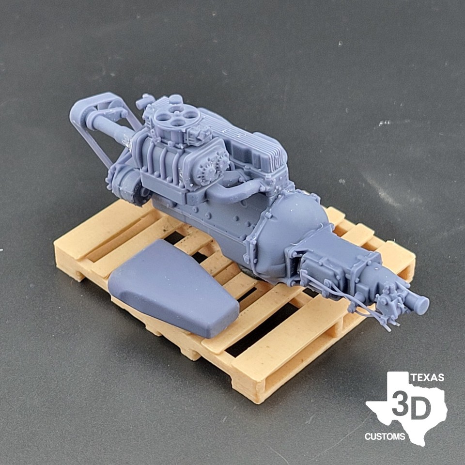 Blown GM Inline 6 Turbo Thrift model engine resin 3D printed 1:24-1:8 ...