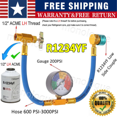 134 a/ 1234 yf A/C Can Tap Gauge Hose Recharge AC Conditioning | eBay