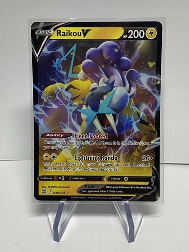 Pokemon Card Raikou V Ultra Rare (048/172) SWSH Brilliant Stars NM | eBay
