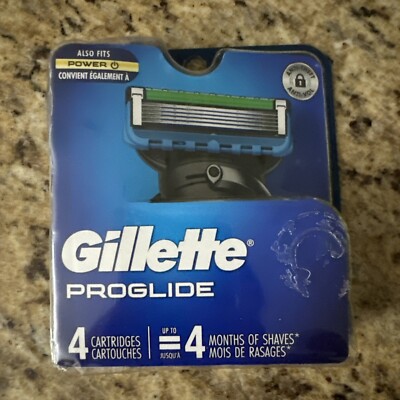 GILLETTE PROGLIDE REFILL 4 CARTRIDGES WITH PRECISION TRIMMER FUSIONS ...