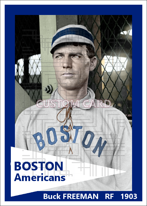 Buck Freeman - 1903 Boston Americans - 2.5 x 3.5 custom card (blank ...