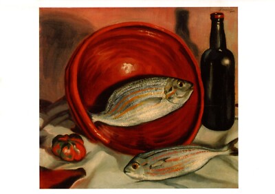 Early Salvador Dali Blank Note Cards Notecards - Fish With Red Bowl ...