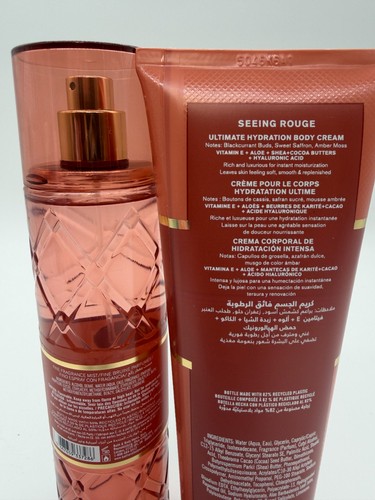 Bath & Body Works SEEING ROUGE Fine Fragrance Mist & Body Cream | eBay