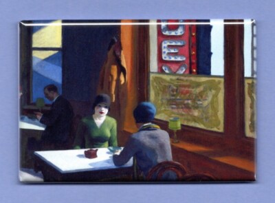 EDWARD HOPPER *2x3 FRIDGE MAGNET* ARTIST PAINTING FINE ART REALISM CHOP ...