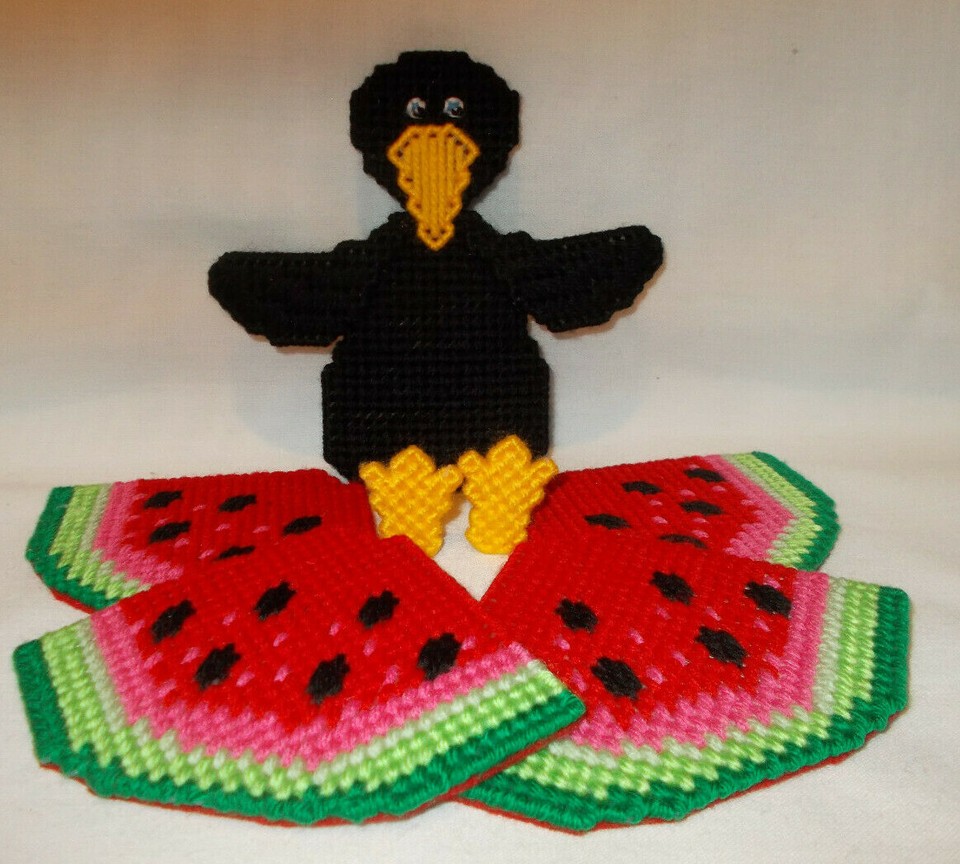 Handmade Plastic Canvas Coaster Sets | eBay